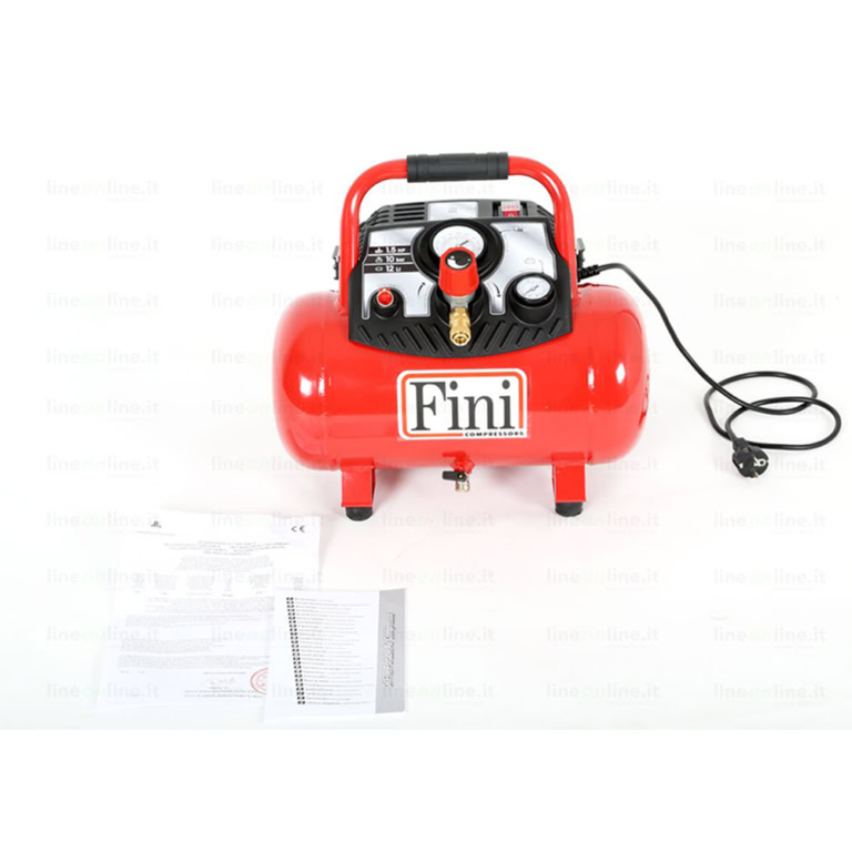 Compresor de aer Fini ENERGY 12, 12 l, fara ulei, 1.1 kW, 8 bar, 180 l ...